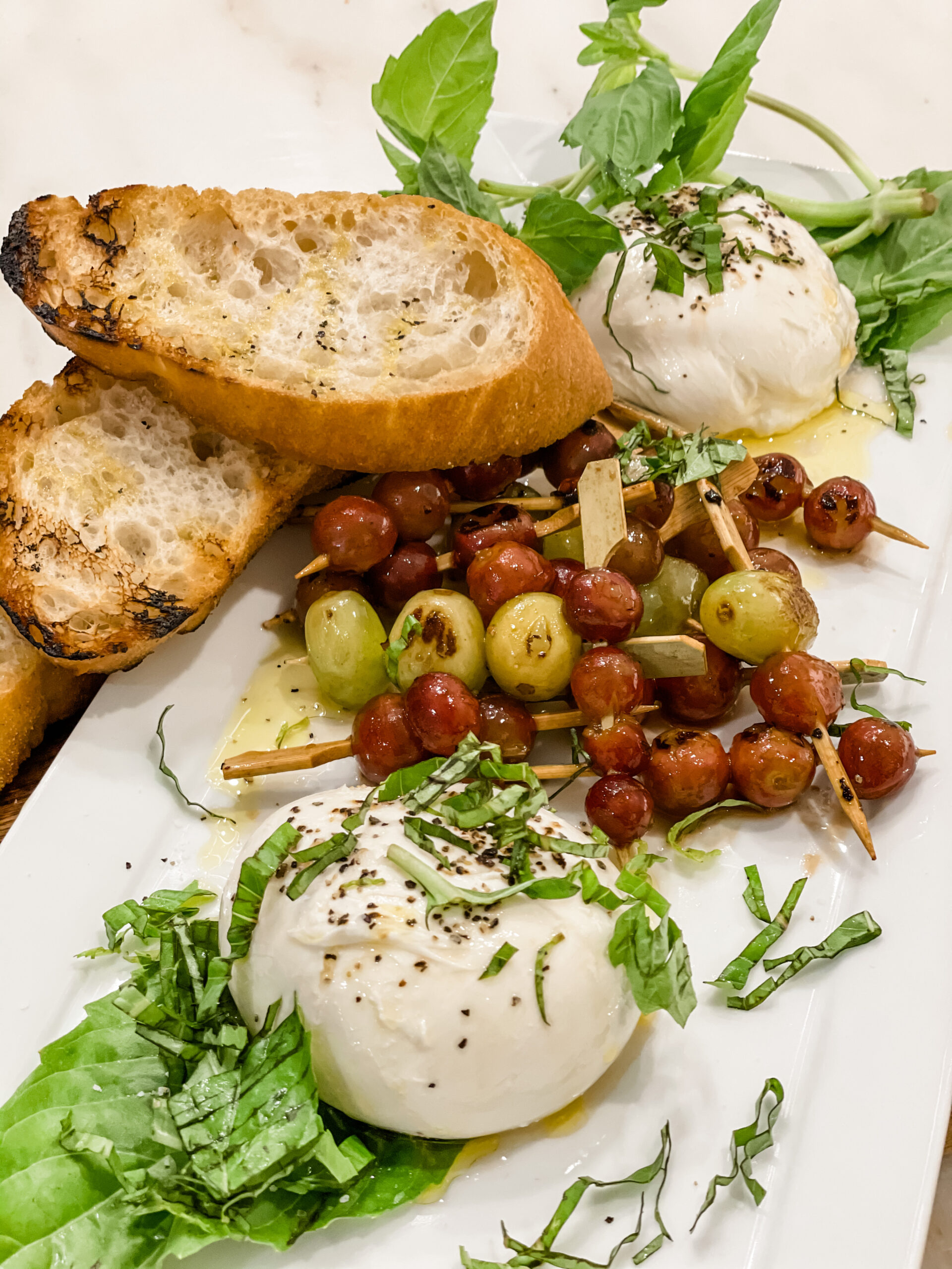 Blistered Grapes and Burrata - Tiffany Blackmon