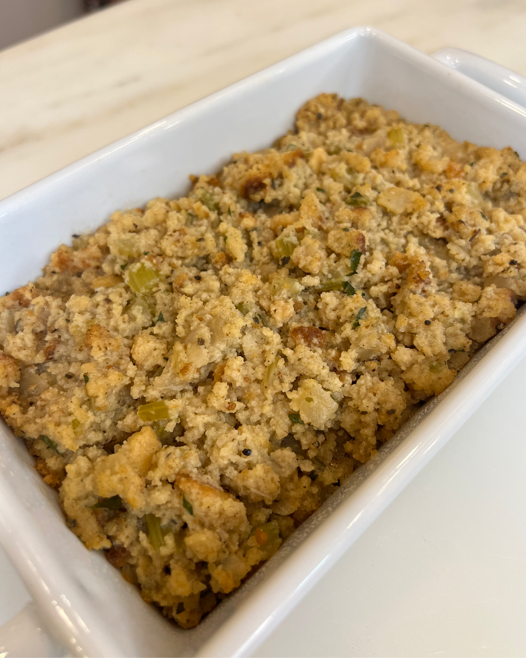 Mom's Cornbread Dressing Recipe - Tiffany Blackmon